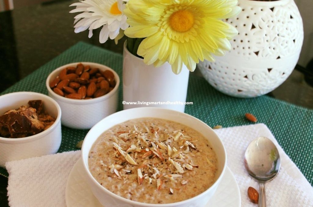 Cracked Wheat Porridge/ Meetha Daliya | Living Smart And Healthy
